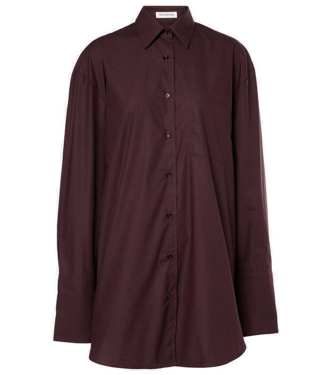 The Frankie Shop Helen oversized cotton poplin shirt The Frankie Shop
