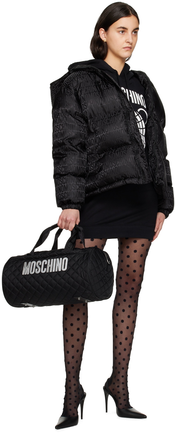 Moschino Black Quilted Duffle Bag Moschino