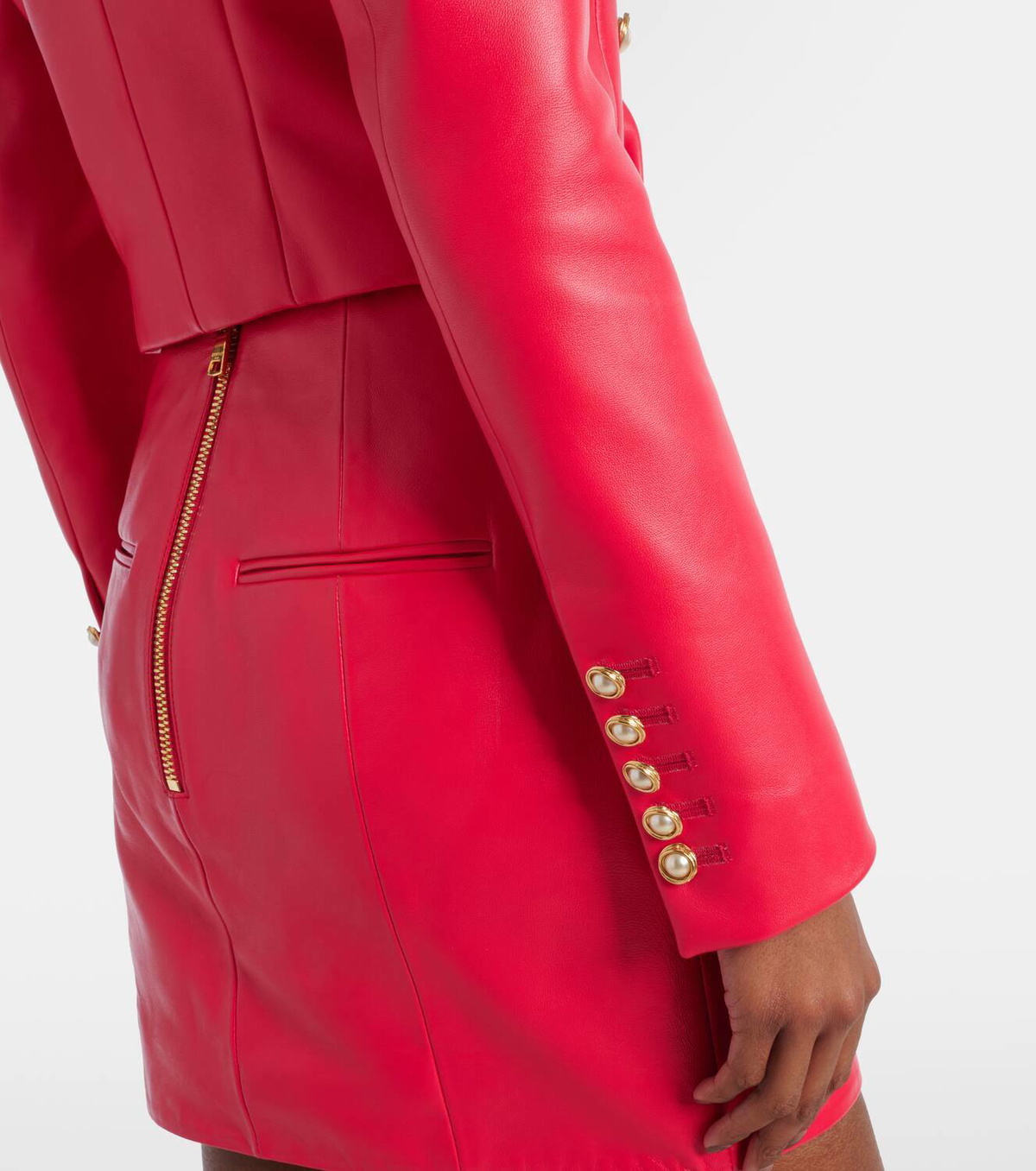 Balmain Cropped leather jacket Balmain