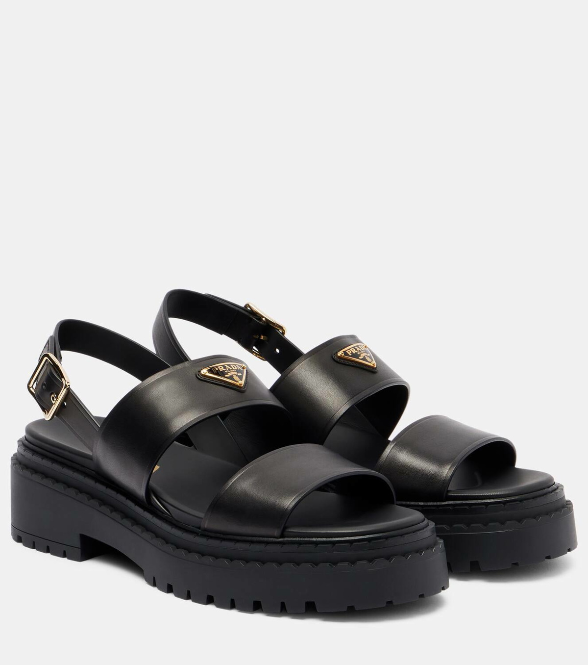 Prada Logo leather sandals Prada