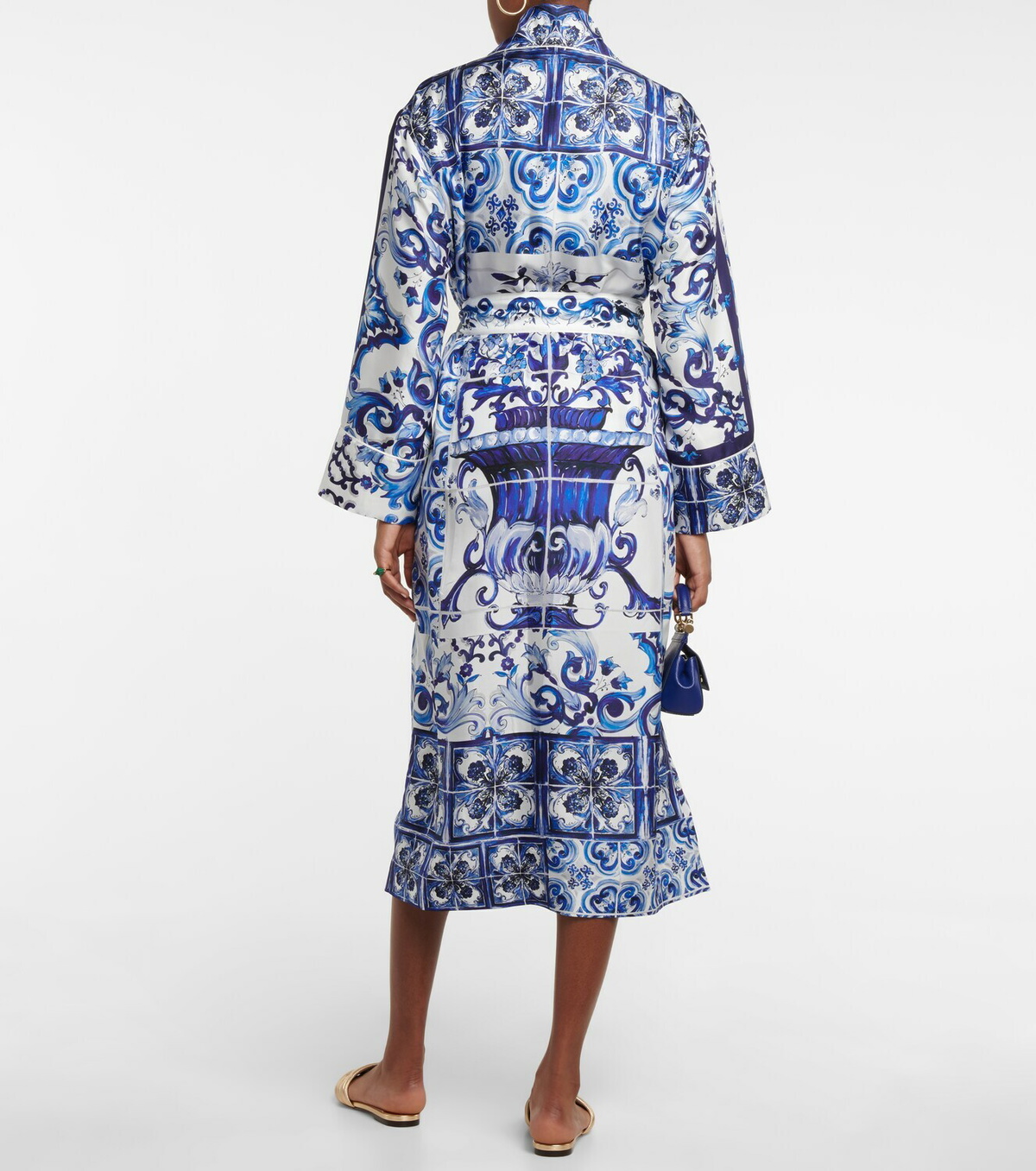 Dolce&Gabbana - Printed silk twill robe Dolce & Gabbana