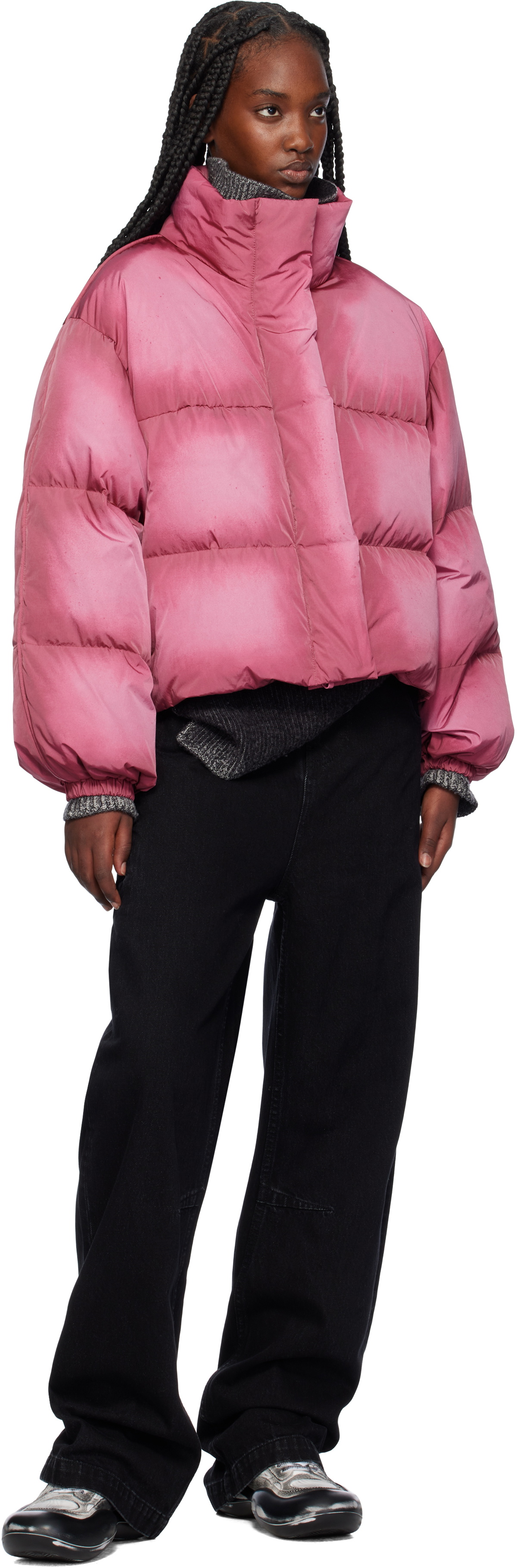 Acne Studios Pink Down Puffer Jacket Acne Studios