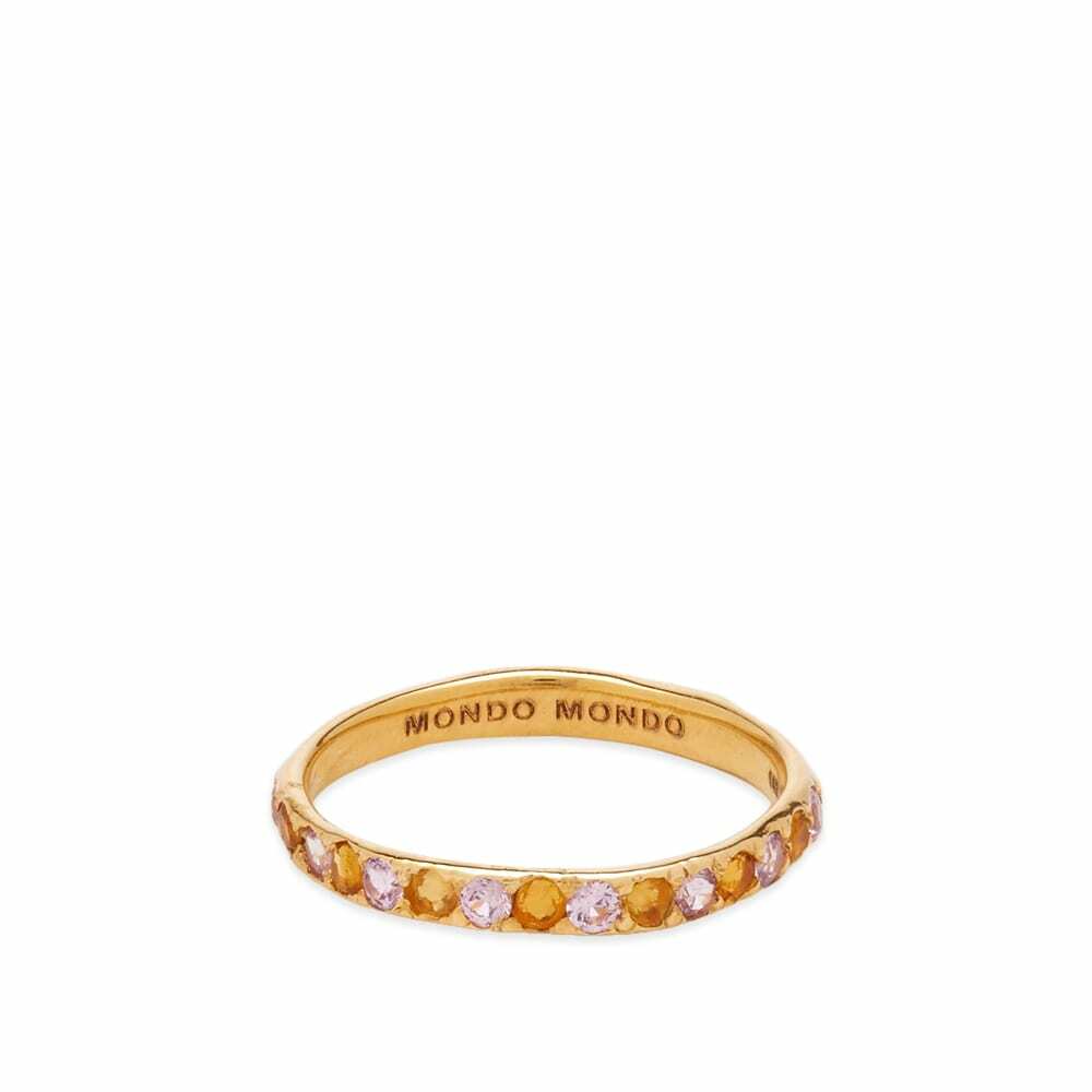 Mondo Mondo Women's Amador 3mm Pave Ring in Pink/Citrine Mondo Mondo