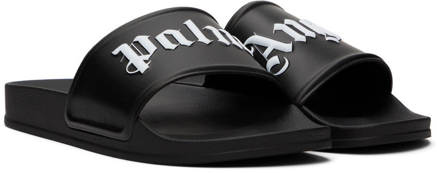 Palm Angels Black Pool Slides Palm Angels