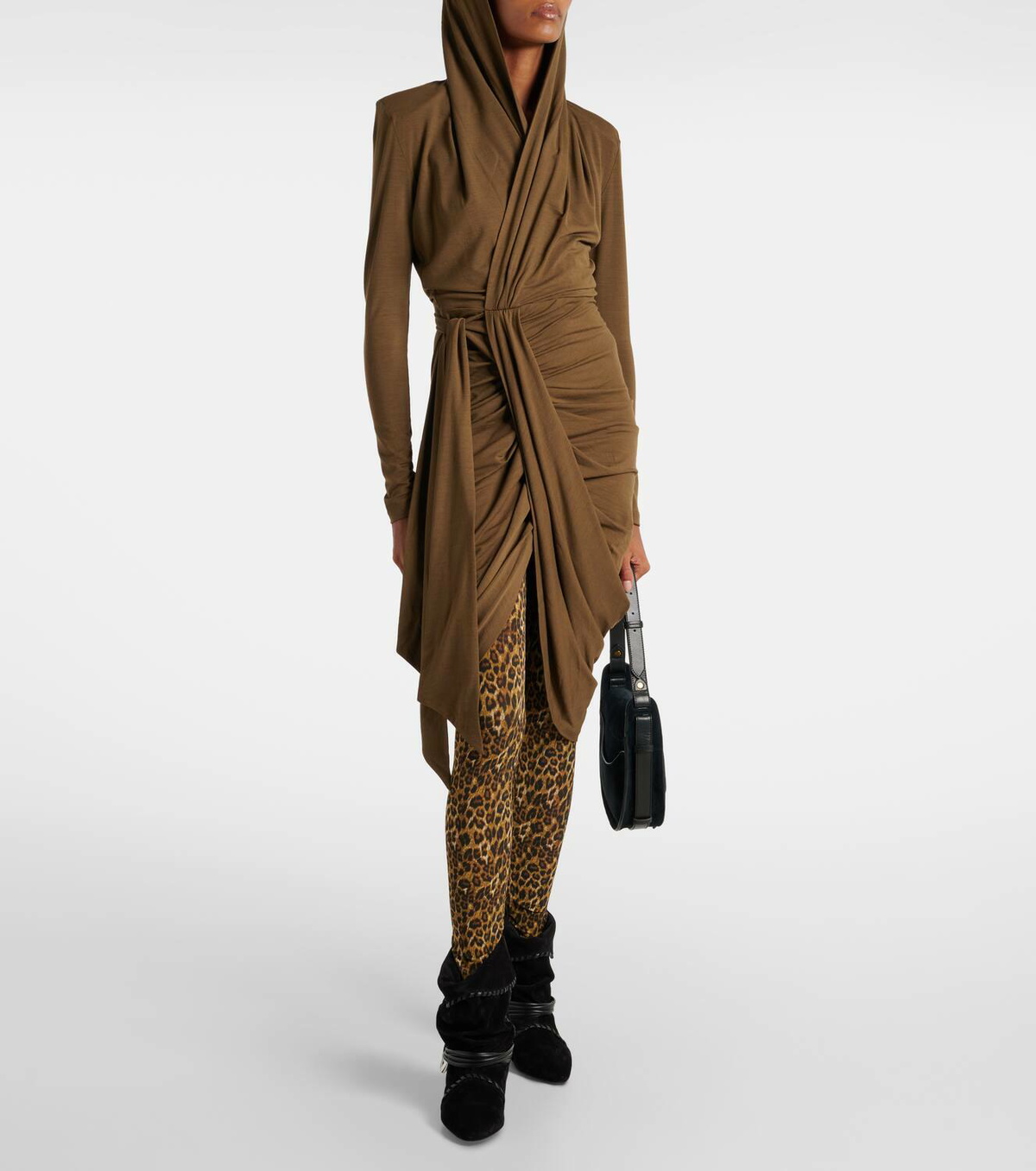 Isabel Marant Alixa gathered jersey minidress Isabel Marant