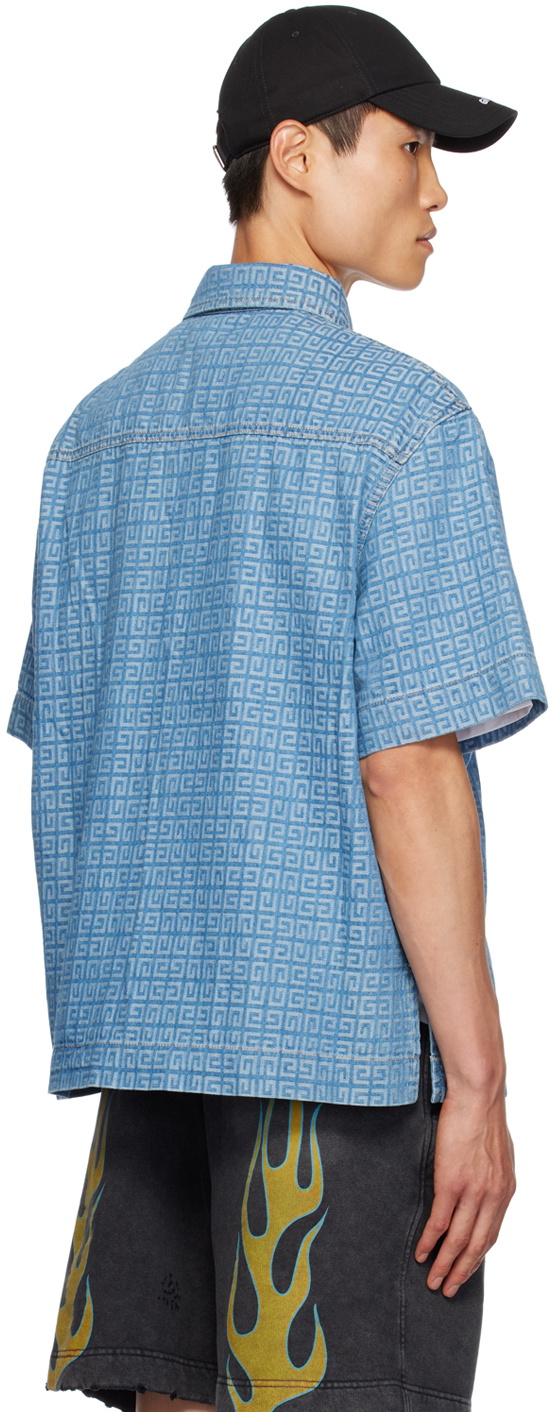 Givenchy Blue 4G Denim Shirt Givenchy