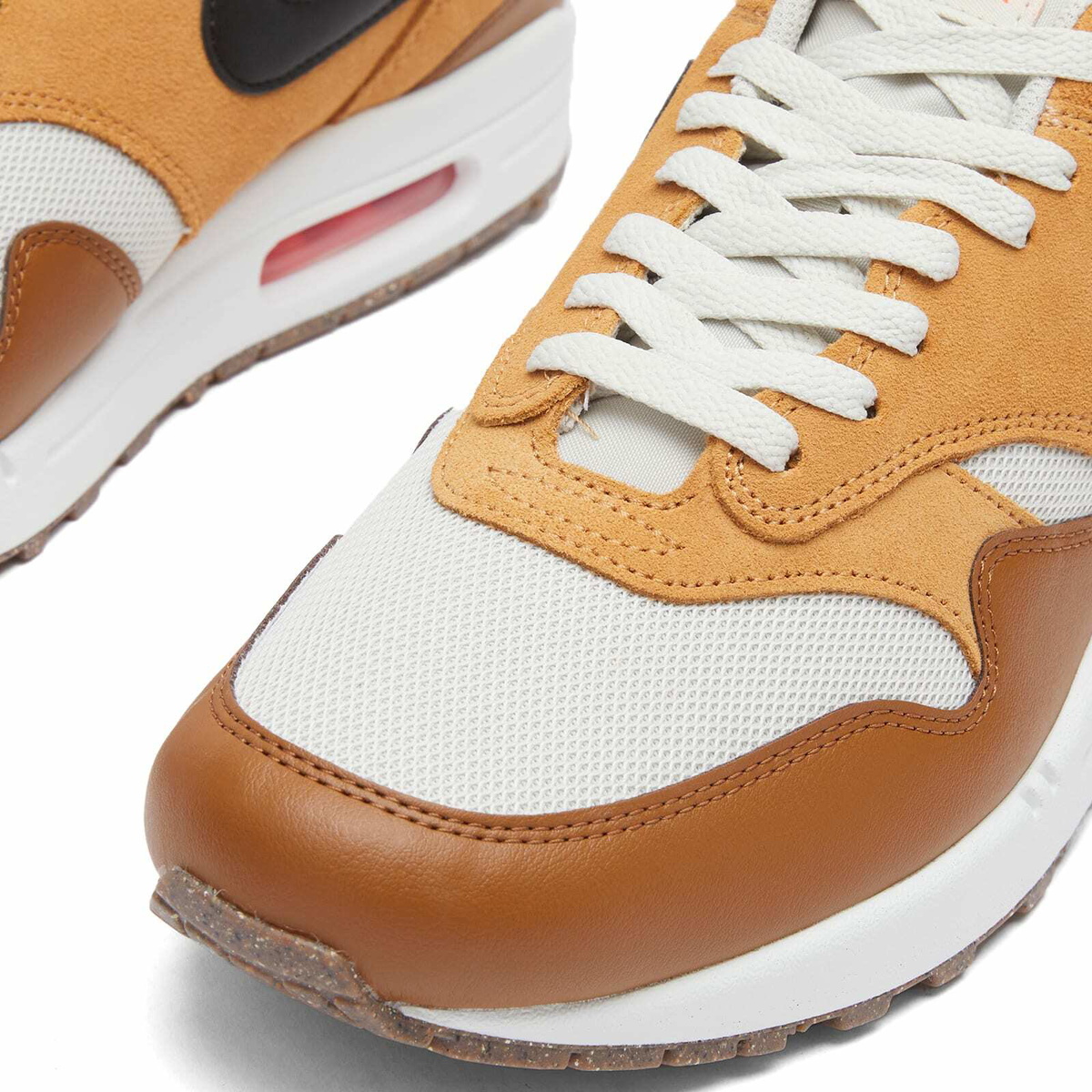 Nike Men's Air Max 1 Ess Sneaker in Bone/Black/Flax Nike