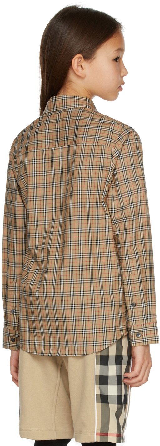 Burberry Kids Beige Vintage Check Shirt Burberry