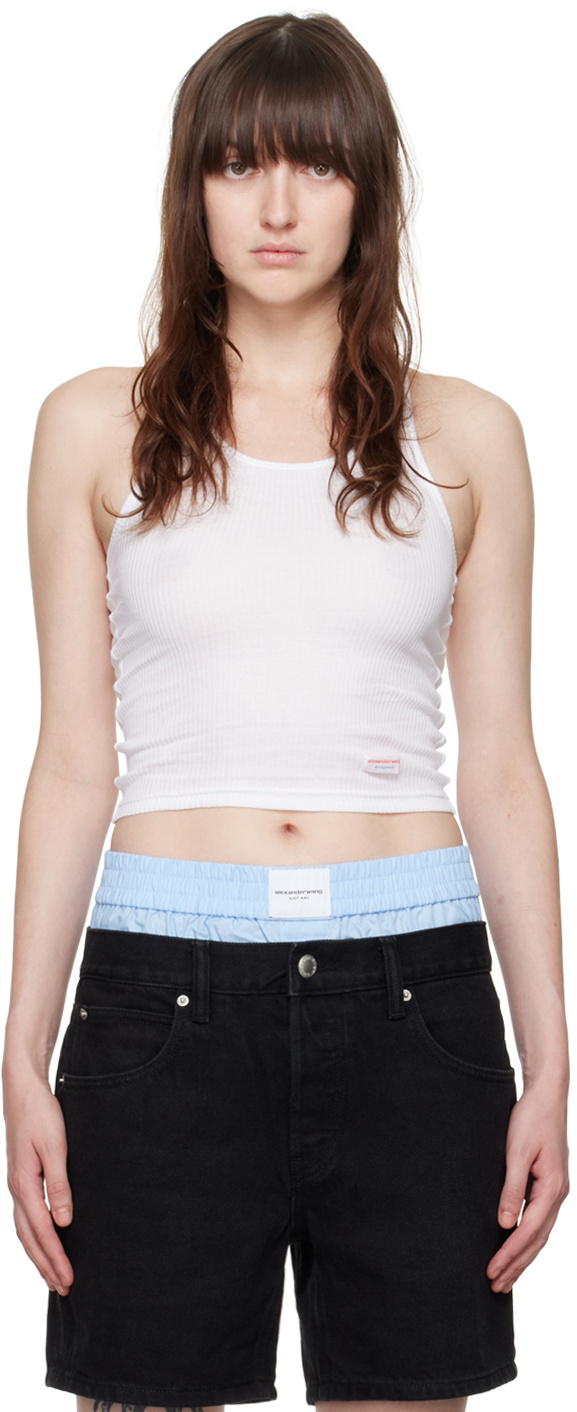 Alexander Wang White Classic Racer Tank Top Alexander Wang