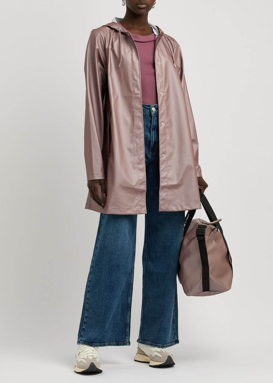 Rains A-line W Hooded Rubberised Jacket Lilac Rains