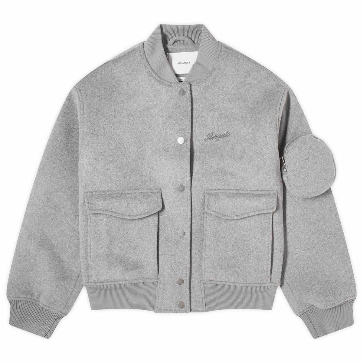 Axel Arigato Women's Orson Bomber Jacket in Grey Melange Axel Arigato