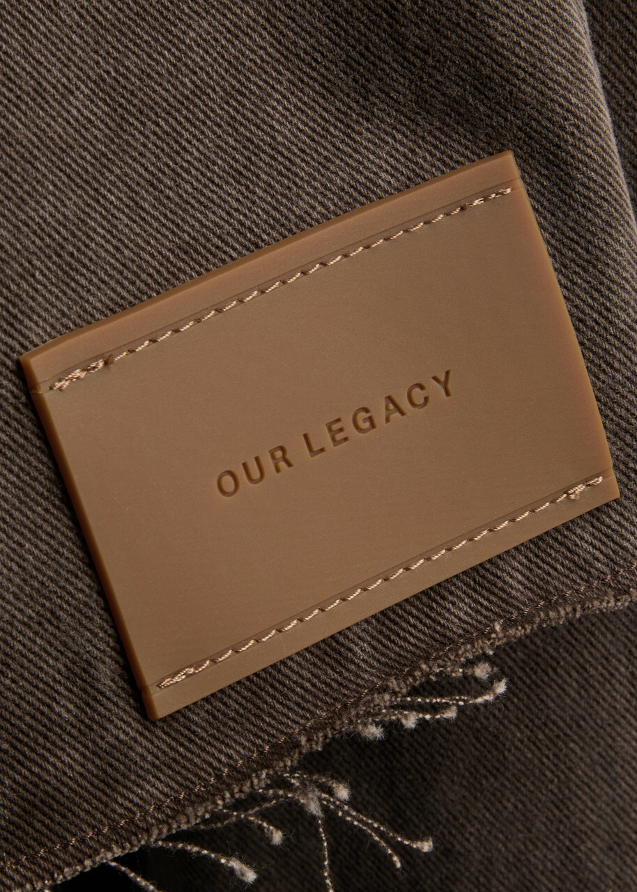 Our Legacy Cut Rebirth Denim Jacket Chocolate Our Legacy