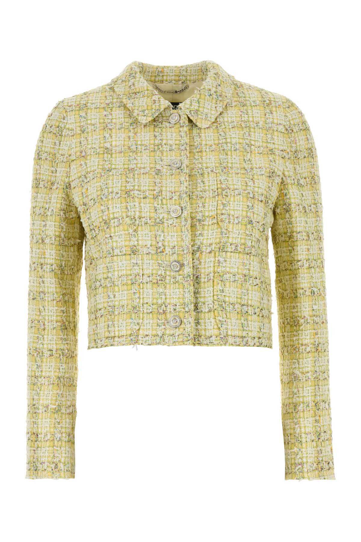 Versace Multicolor Tweed Blazer Versace
