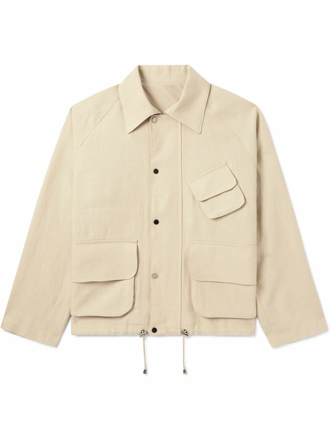 Stòffa - Linen-Twill Blouson Jacket - Neutrals STÒFFA