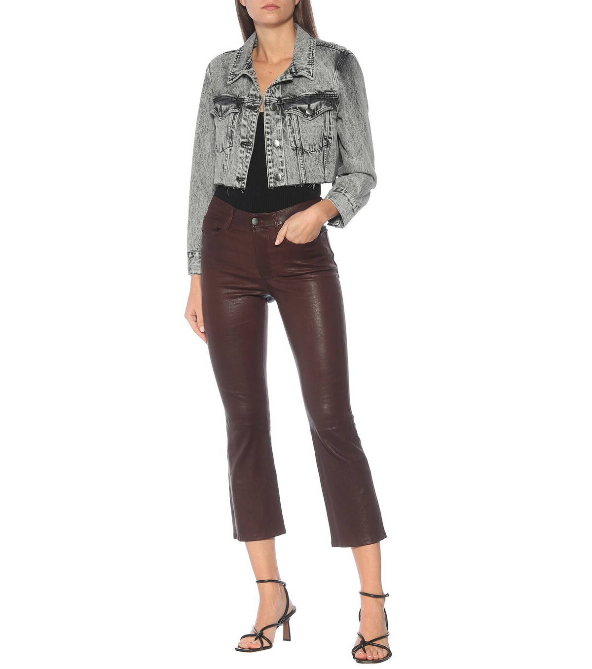 Frame - Le Mini Boot leather pants Frame Denim
