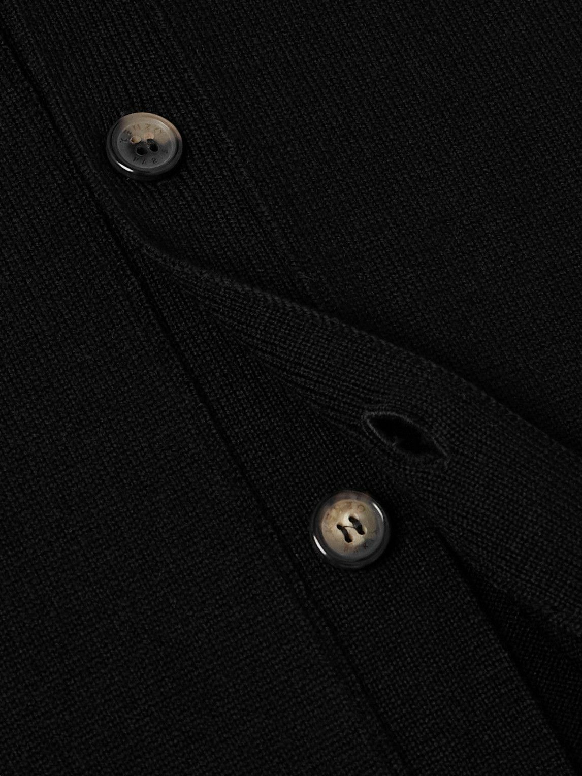 KENZO - Pop Logo-Appliquéd Wool Cardigan - Black Kenzo