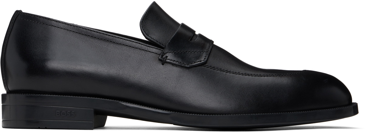 BOSS Black Leather Loafers BOSS