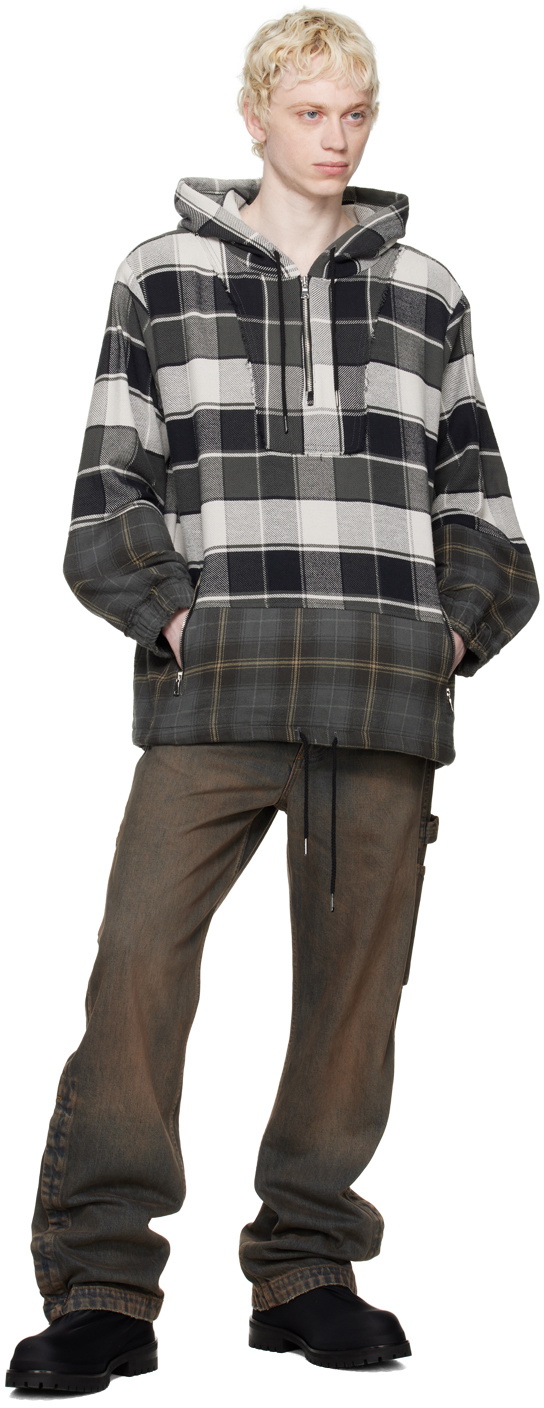 Alchemist Black & White Check Hoodie Alchemist