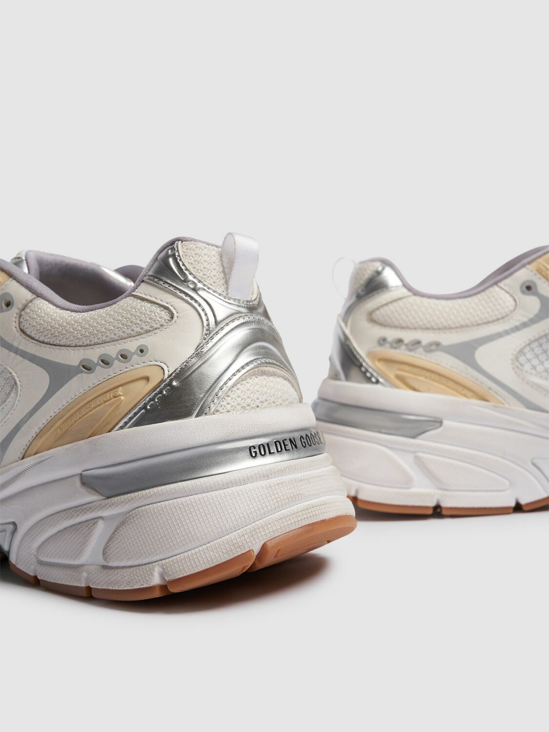 GOLDEN GOOSE Lightstar Leather Net & Suede Sneakers Golden Goose Deluxe ...