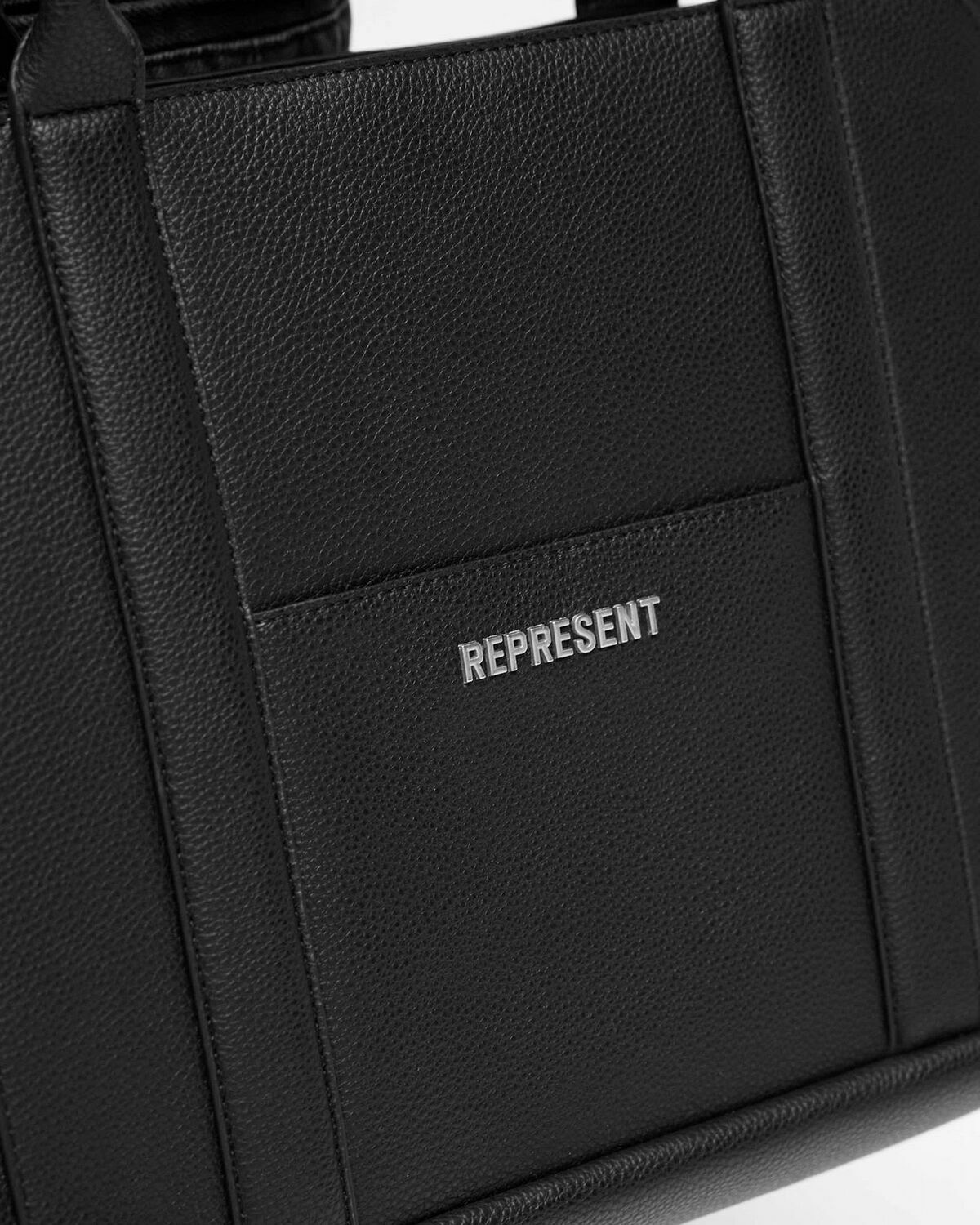 Represent LEATHER HOLDALL Black Mens Bag Represent