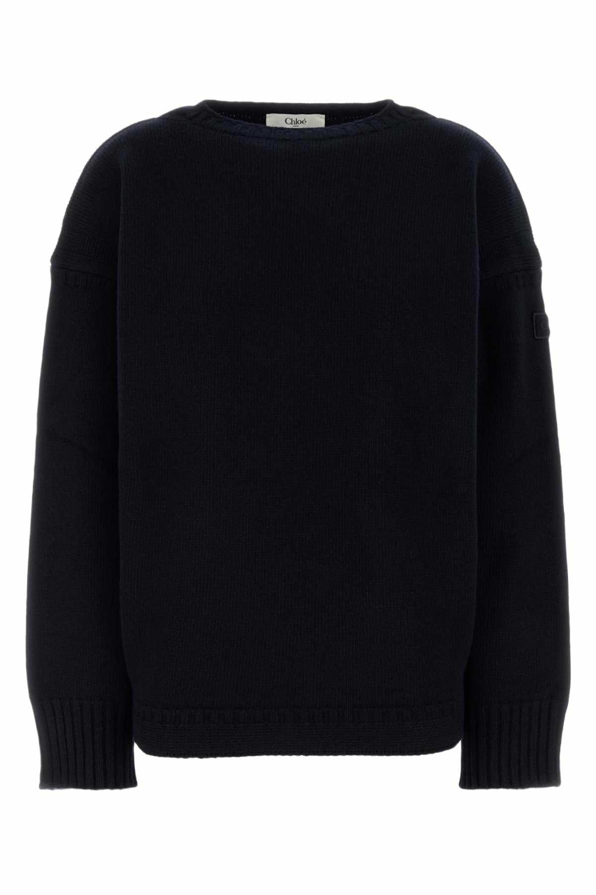 Chloé Dark Blue Wool Blend Sweater Chloe