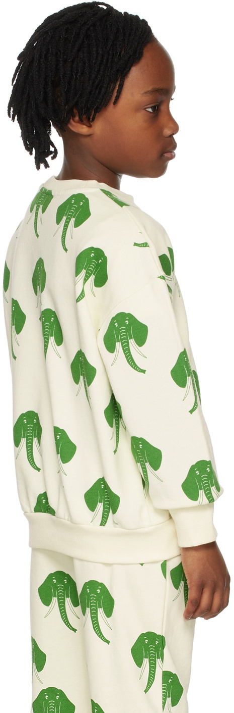 Mini Rodini Kids Off-White Elephant Sweatshirt Mini Rodini