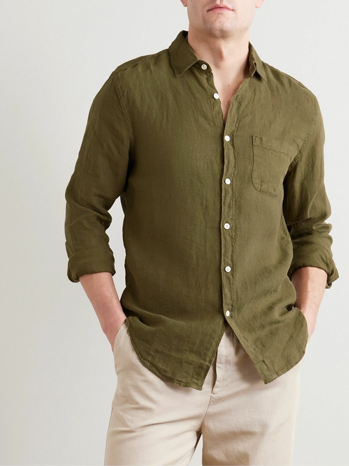 Portuguese Flannel - Linen Shirt - Green Portuguese Flannel