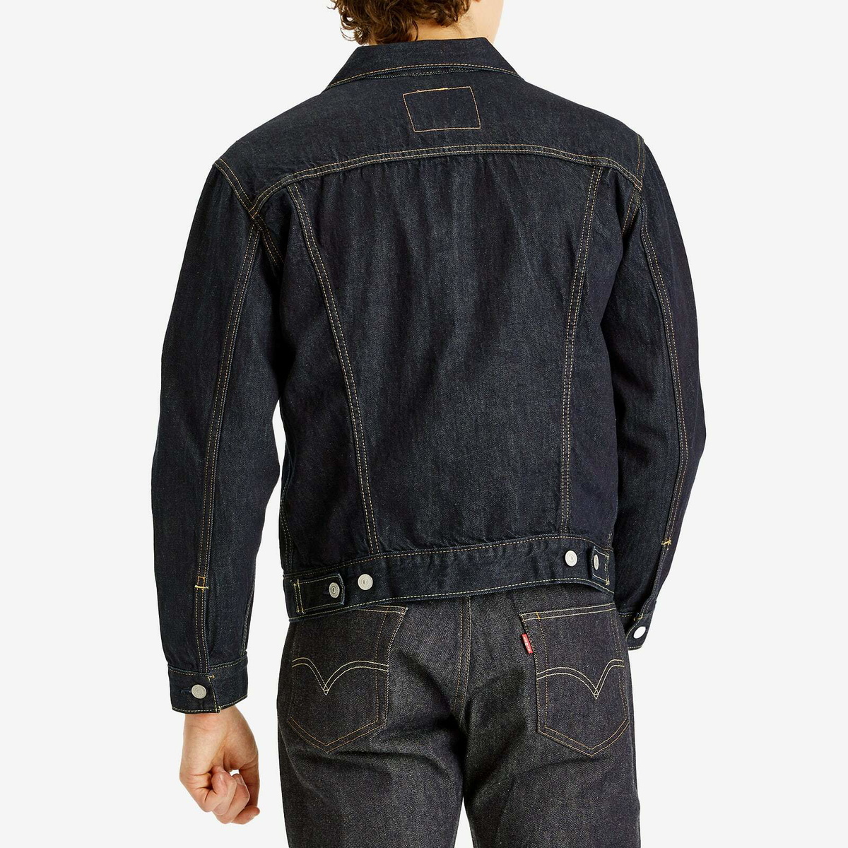 Levi's Men's Red Tab Trucker Jacket in Thriller Selvedge Resin Rinse ...