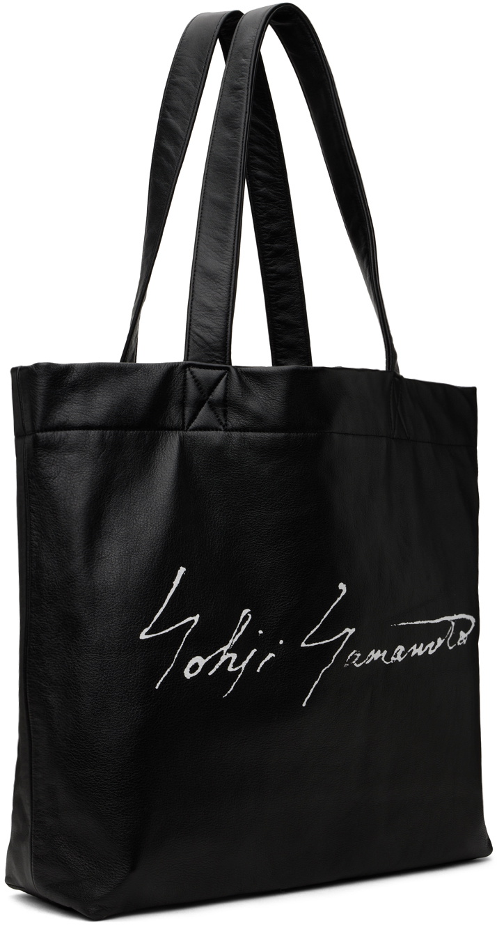 Yohji Yamamoto Black discord Large Signature Tote Yohji Yamamoto