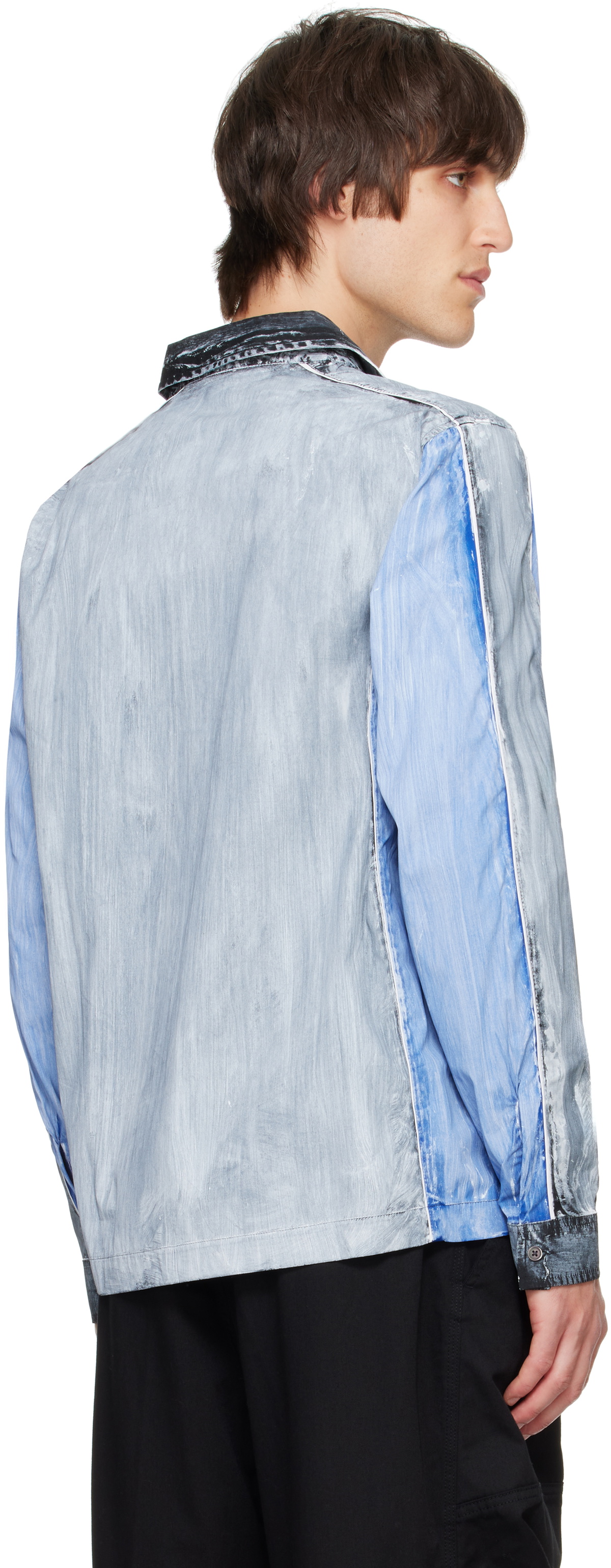 Diesel Gray & Blue S-Creed-Block Shirt Diesel