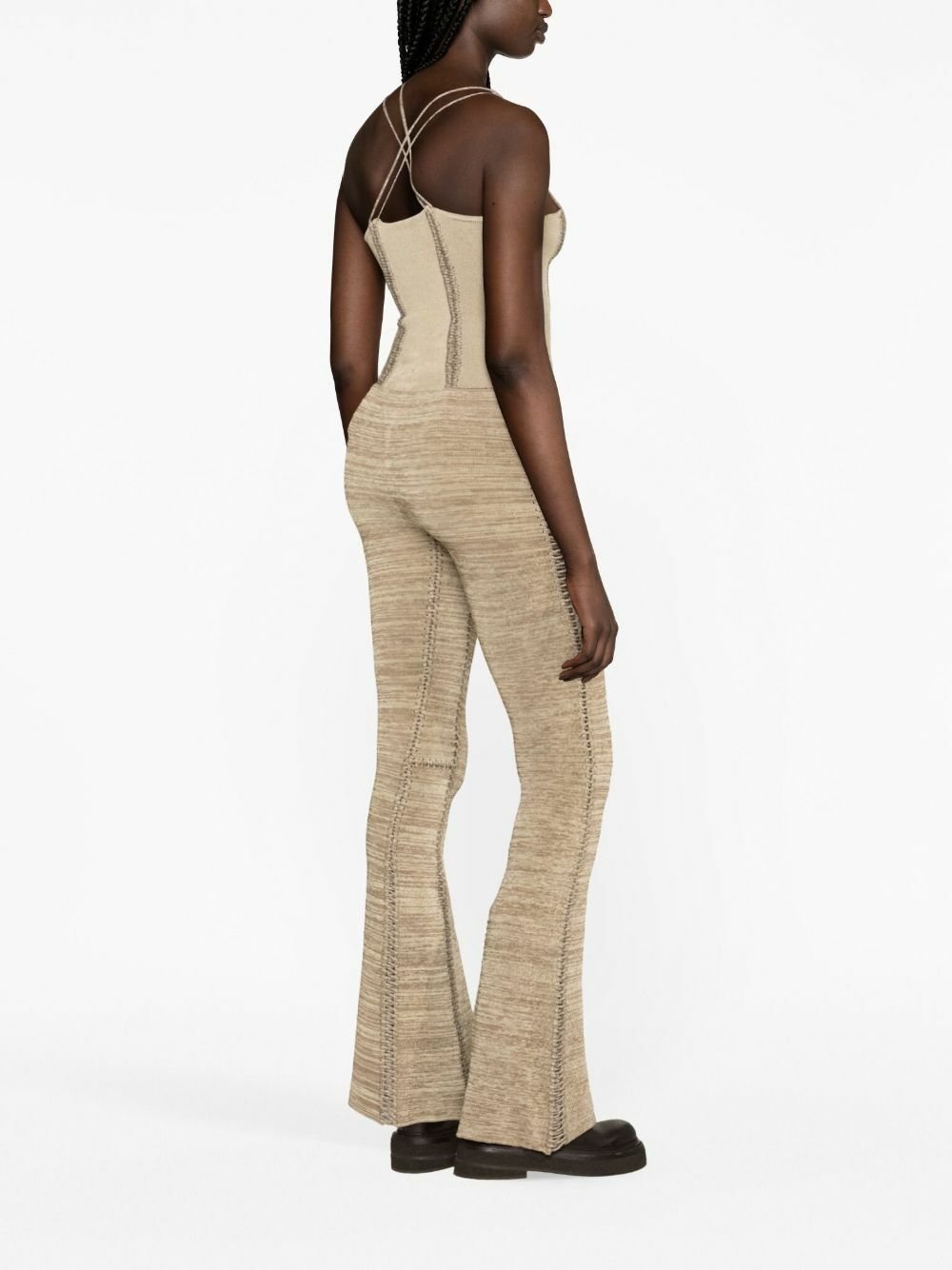 Isa Boulder Gold Tent Bootcut Trousers Isa Boulder