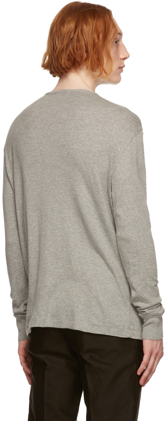 TOM FORD Grey Jersey Henley TOM FORD