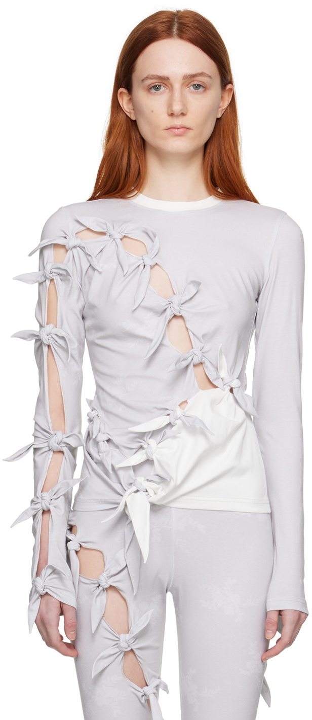 J.KIM Gray Bale Long Sleeve T-Shirt J.KIM