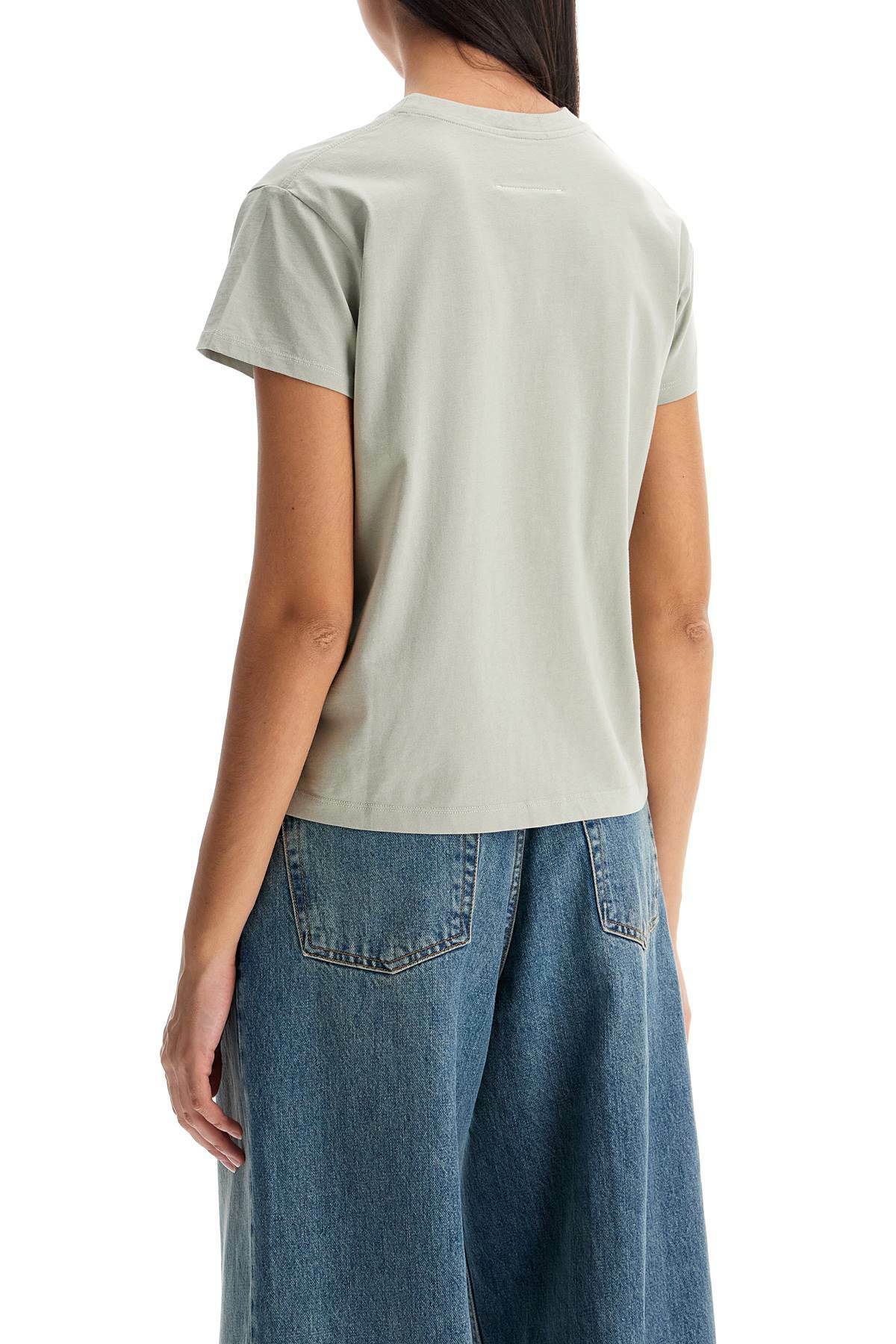 MM6 MAISON MARGIELA t-shirt with logo label Khaki MM6 Maison Margiela