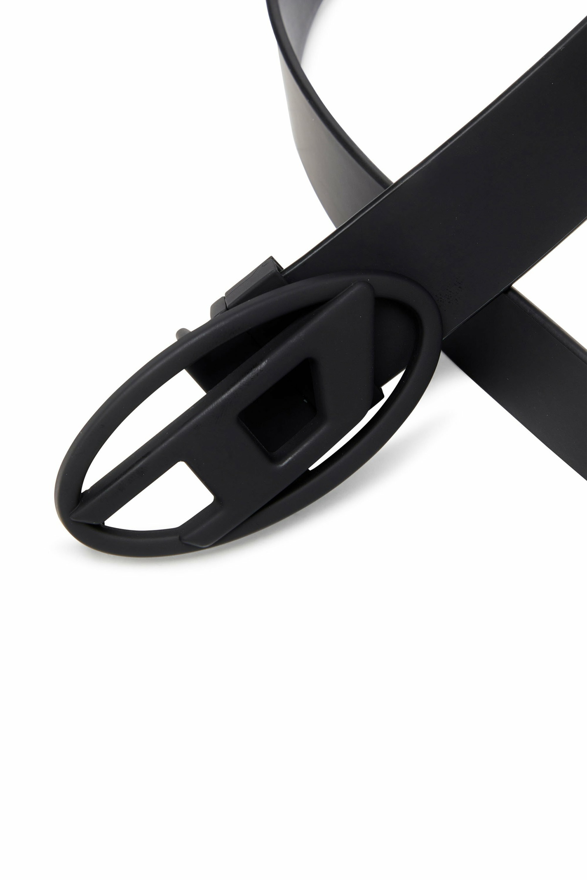 Diesel Reversible belt in rubberised leather - Belts Womens in Black Diesel