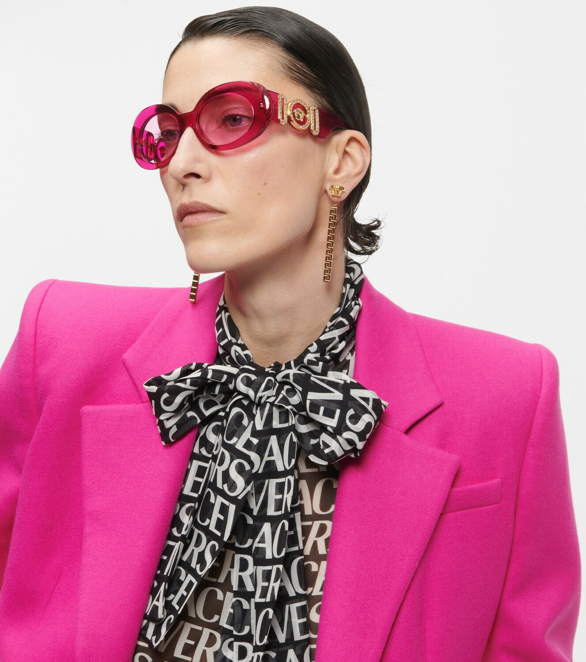 Versace - Embellished round sunglasses Versace