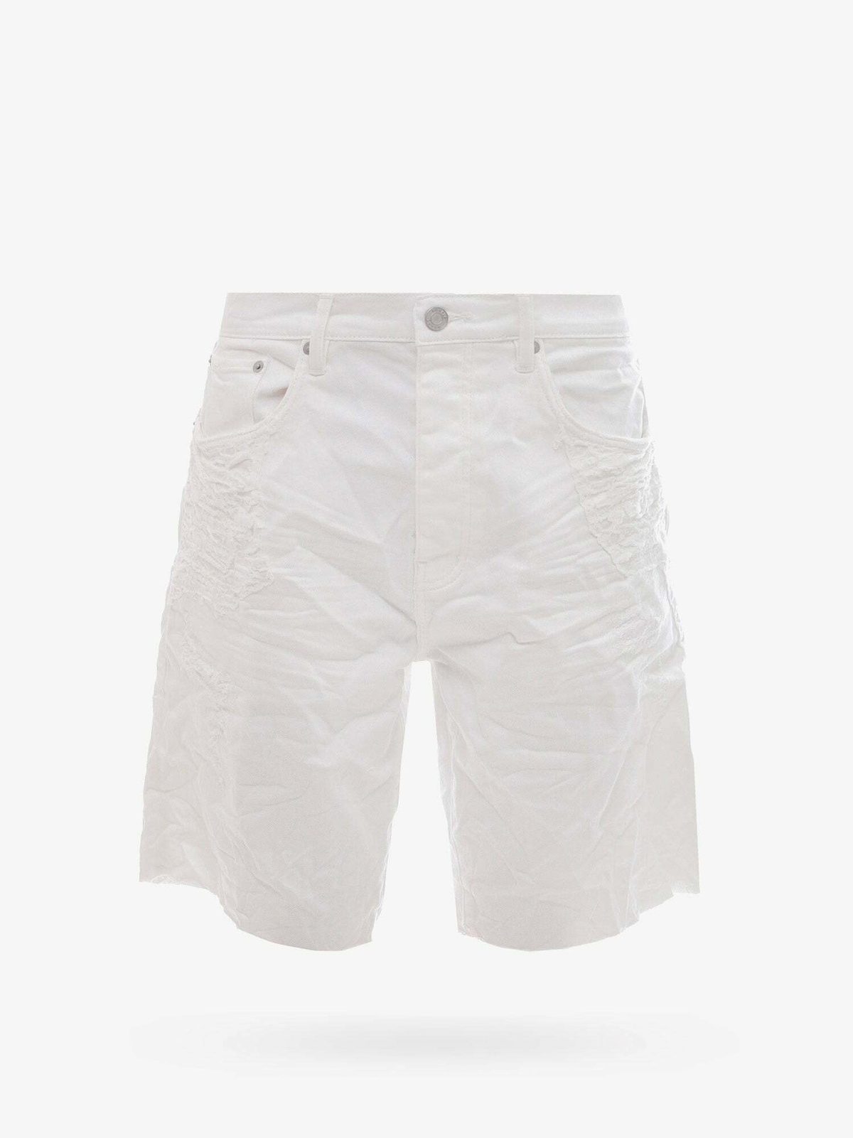 Purple Brand Bermuda Shorts White Mens Purple Brand