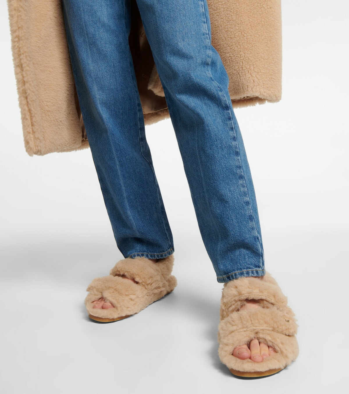 Max Mara - Sandya shearling sandals Max Mara