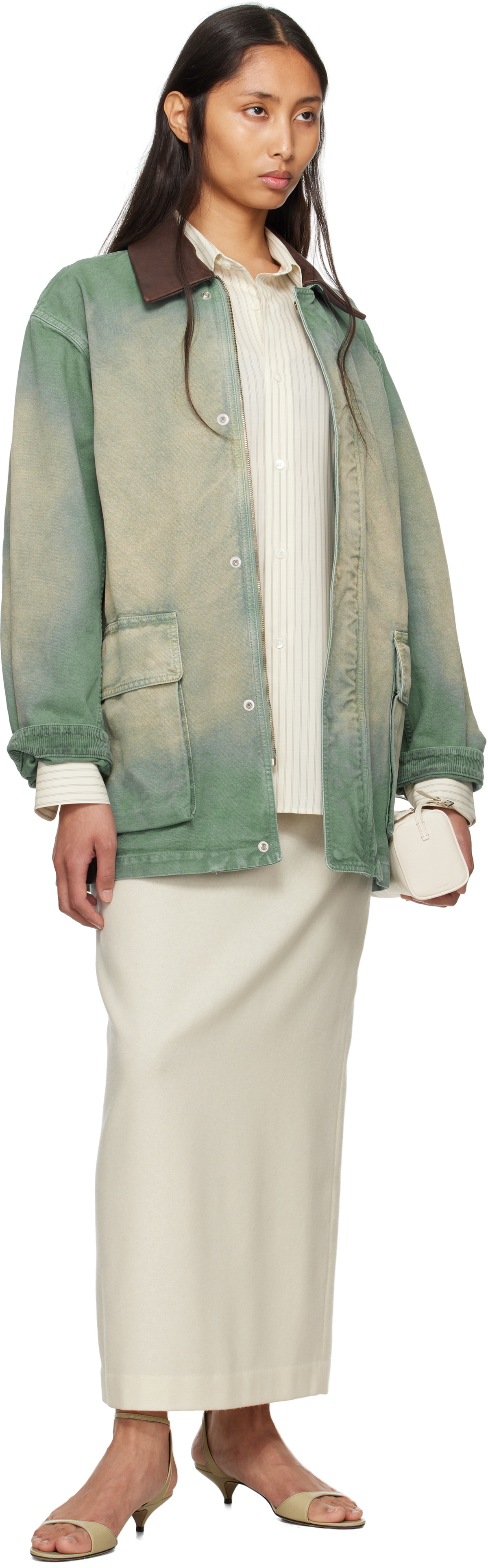 AURALEE Green Organic Cotton Duck Jacket Auralee
