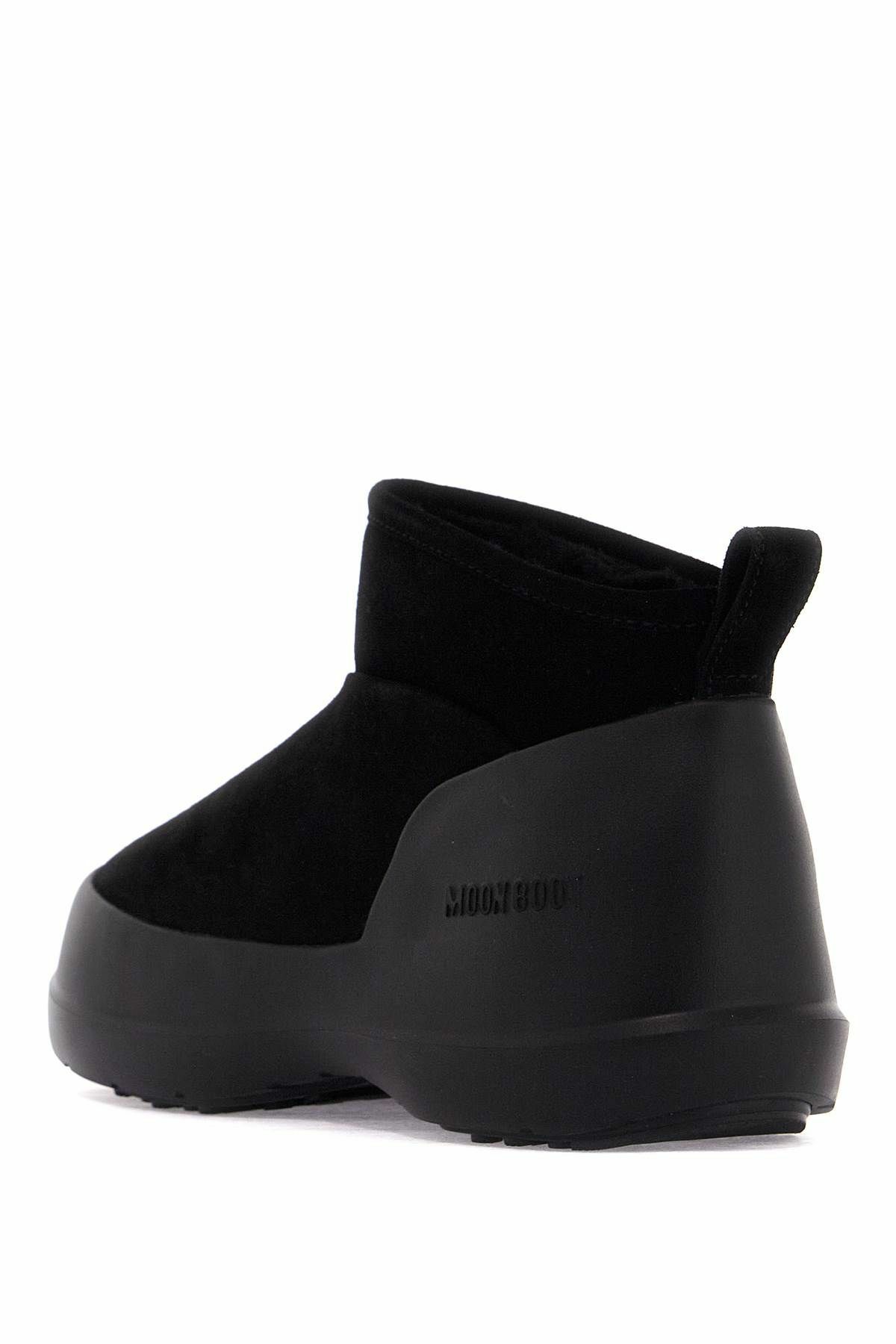 MOON BOOT luna low suede leather ankle Black Moon Boot