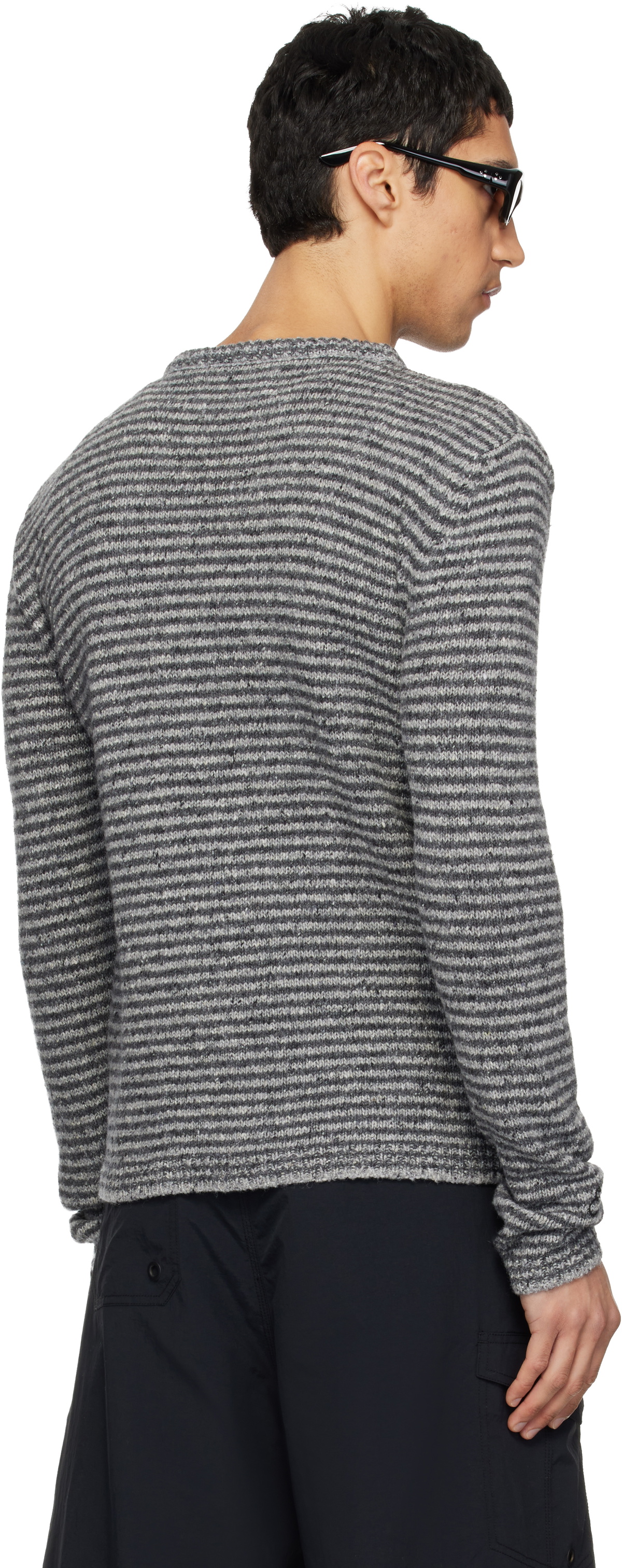 ERL Gray Thin Wool Crewneck Sweater ERL