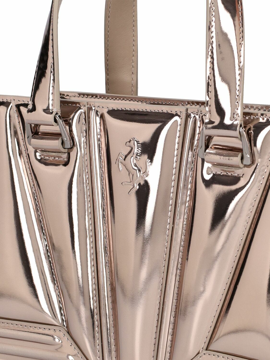 FERRARI - Mini Mirrored Leather Tote Bag Ferrari