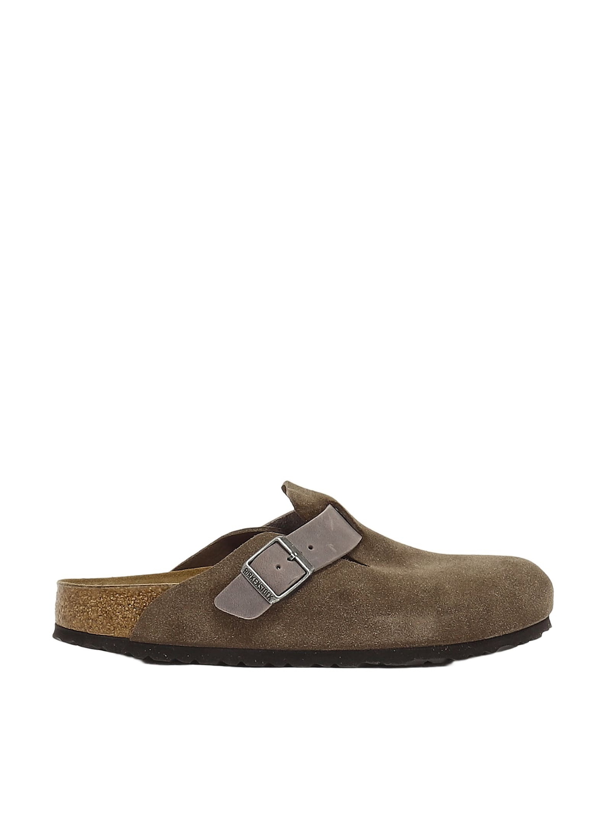 Birkenstock Boston Concrete Gray, Suede Leather/oiled Sandal Birkenstock