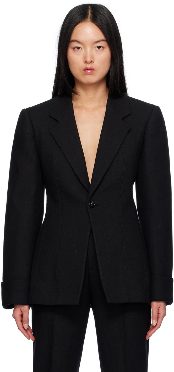 Bottega Veneta Black Structured Blazer Bottega Veneta