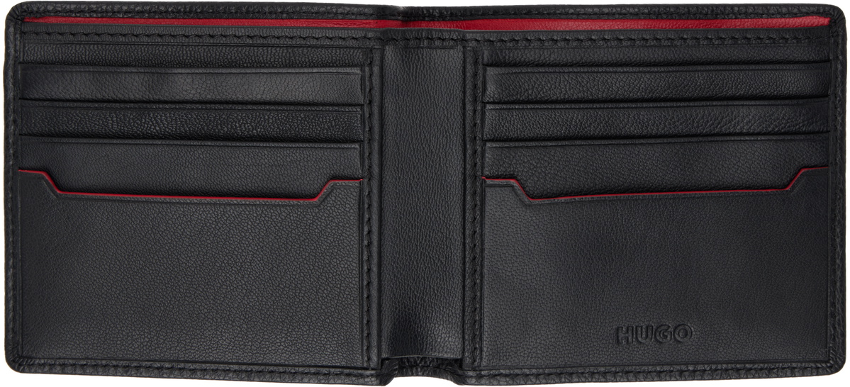 Hugo Black Leather Bifold Wallet Hugo Boss