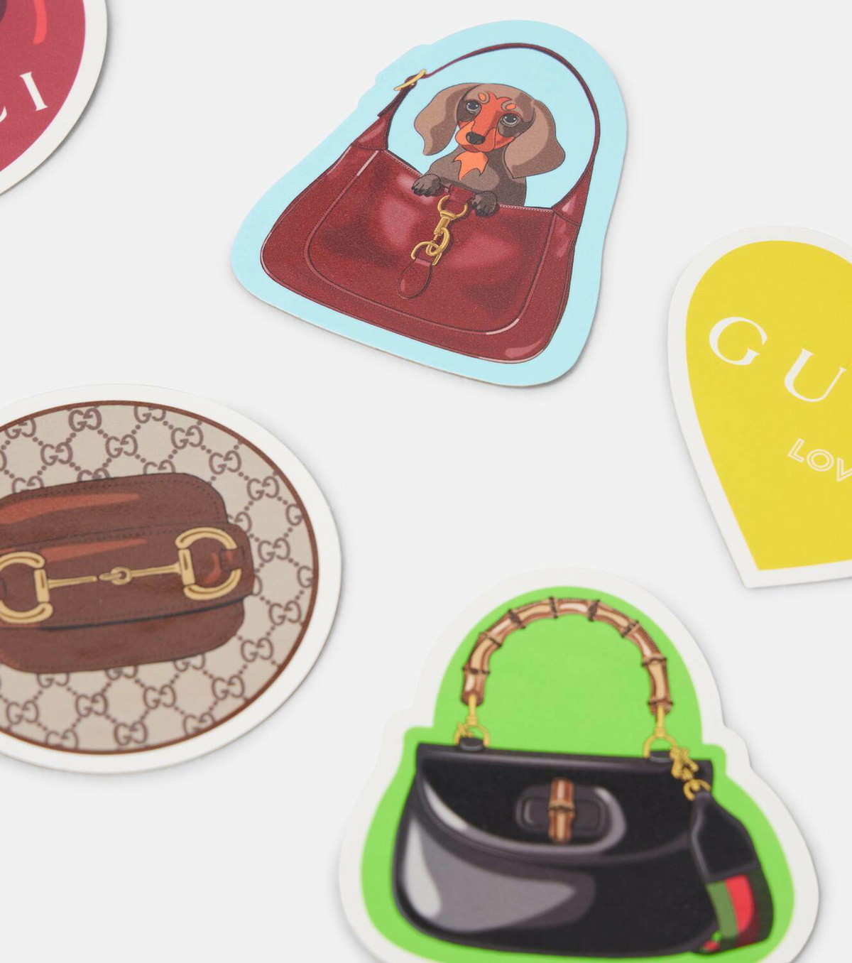 Gucci Set of 11 luggage stickers Gucci