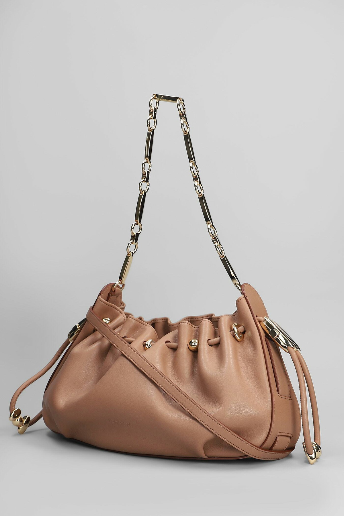 Zimmermann Halcyon Shoulder Bag In Taupe Leather Zimmermann