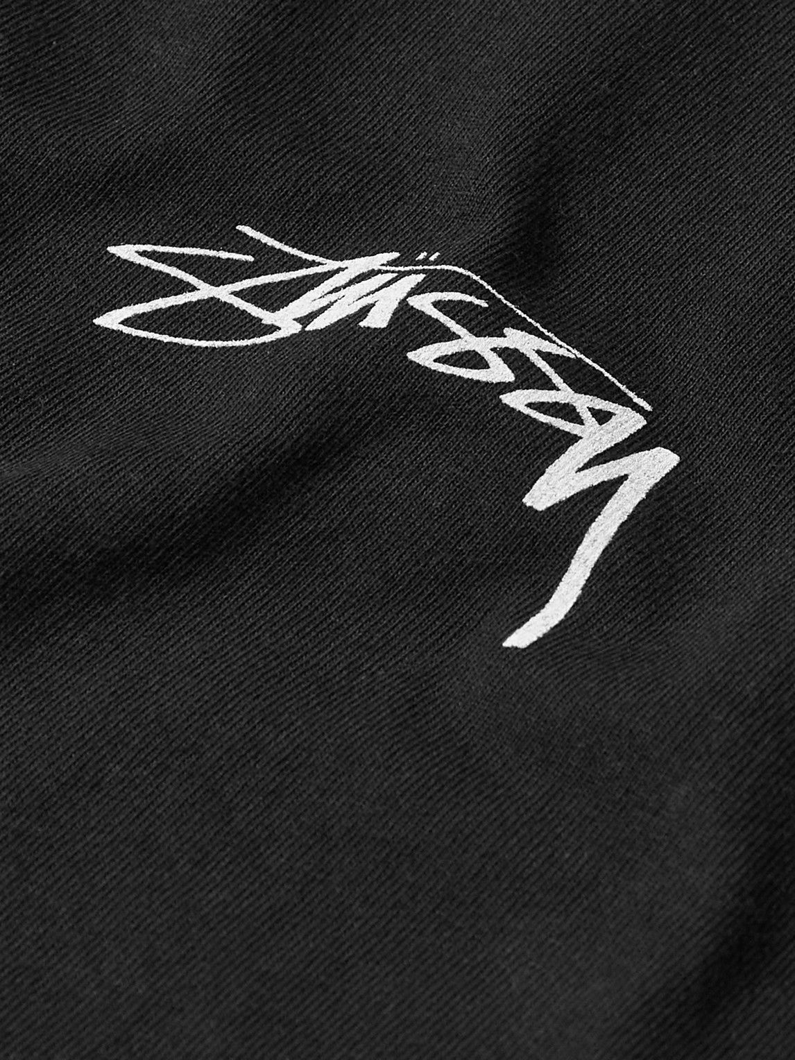 Stussy - Logo-Print Cotton-Jersey T-Shirt - Black Stussy
