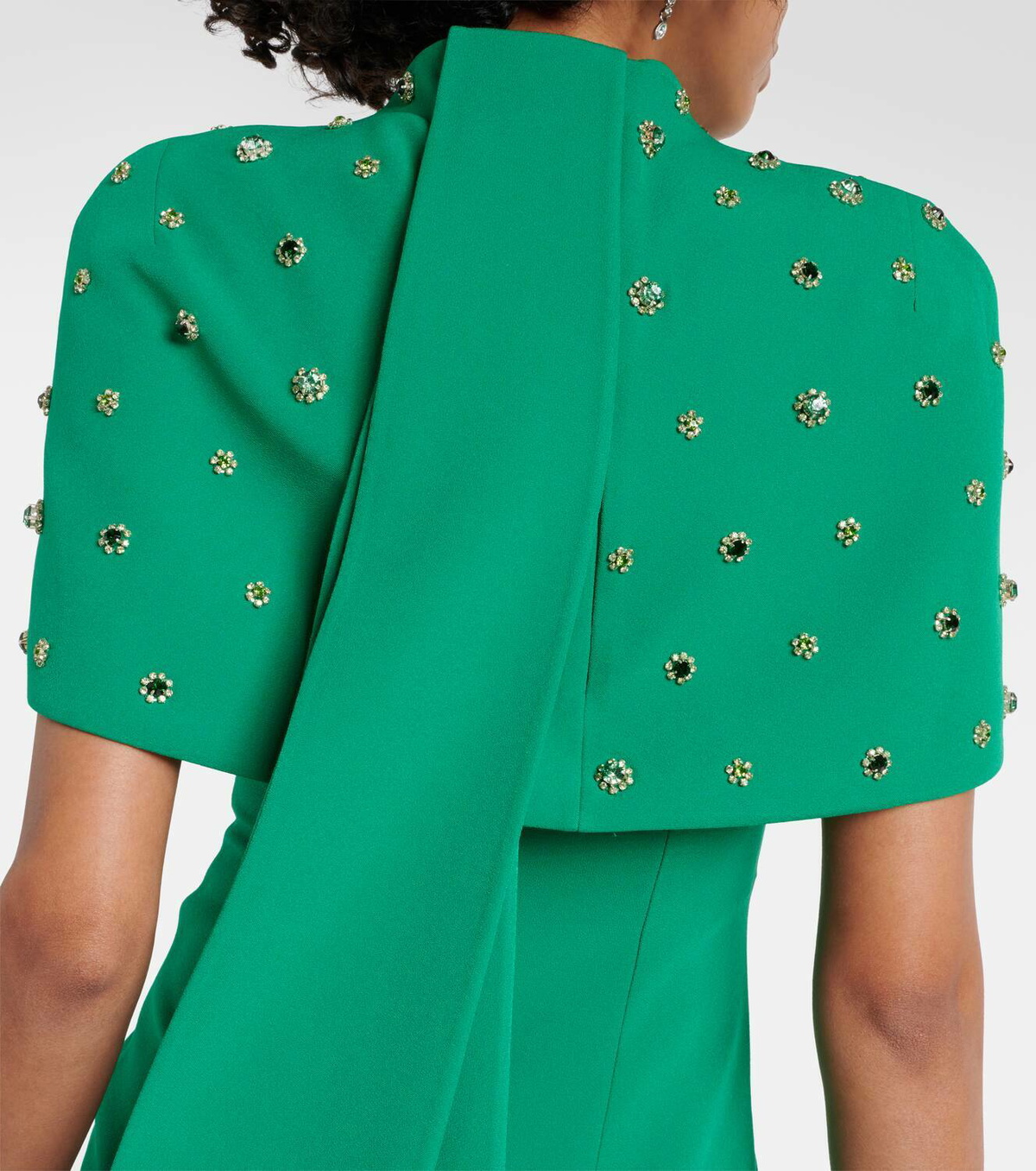 Safiyaa Caped embellished gown Safiyaa
