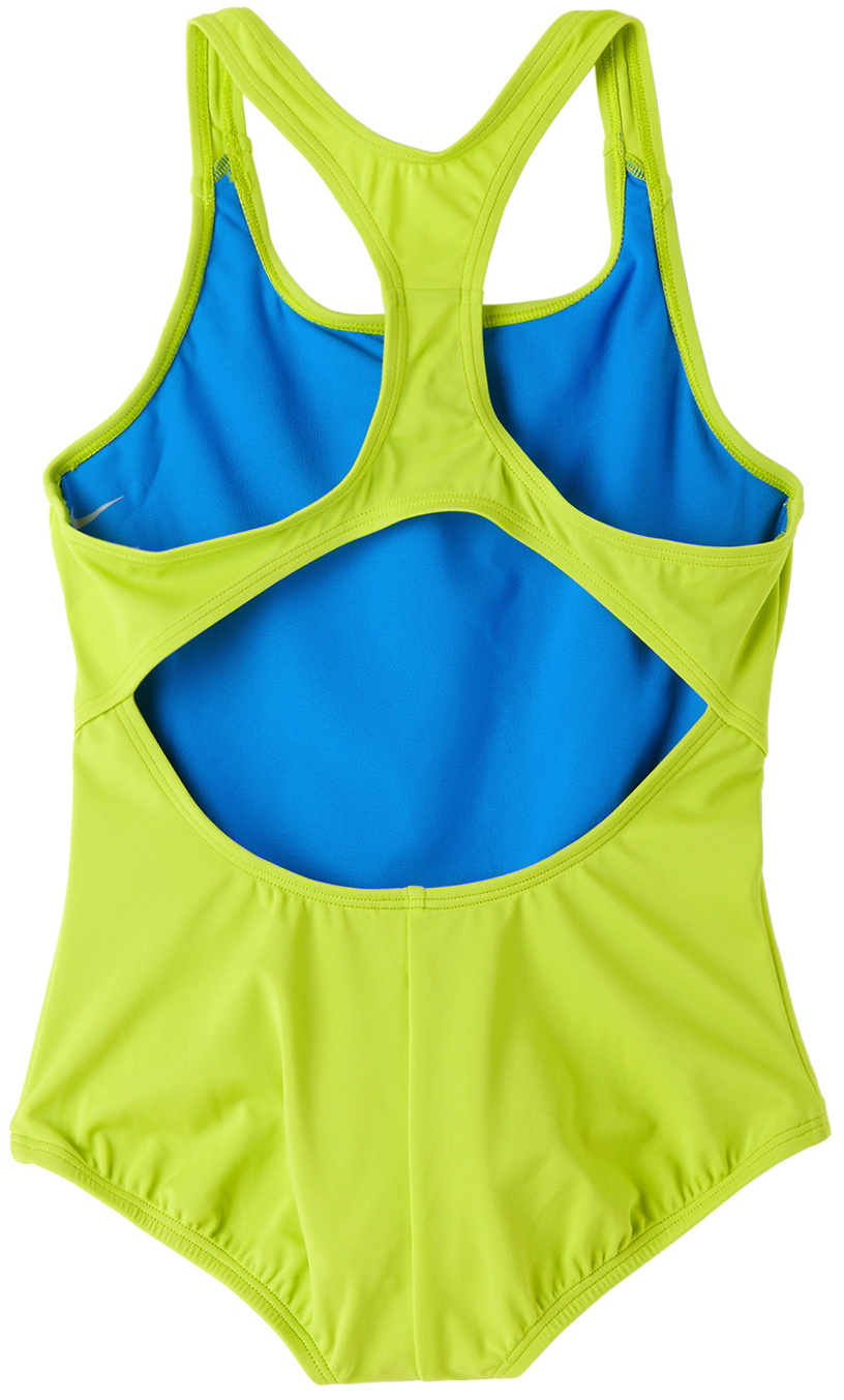 Nike Kids Green Racer Back One-Piece Swimsuit Nike